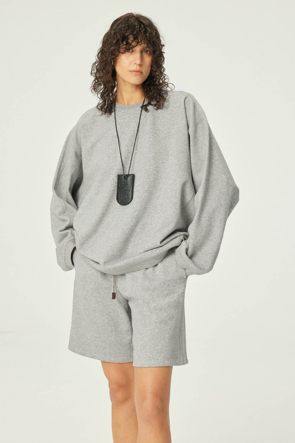 Unisex Relaxed Fit Cotton-blend Knit Shorts